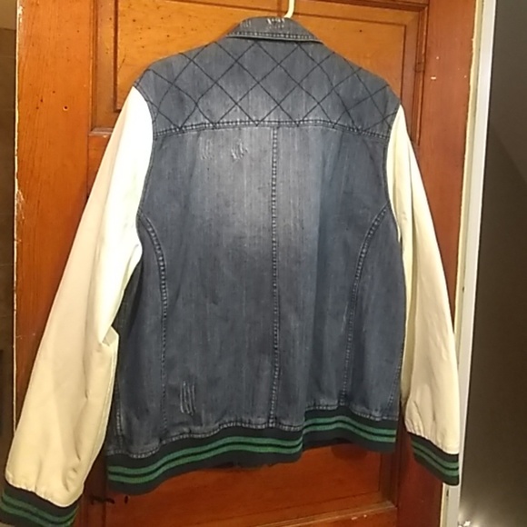 prpgnda | Jackets & Coats | Prpgnda Varsity Jean Jacket | Poshmark